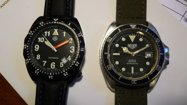 (Sold) Vintage Heuer diver and (traded off) Kronos PVD diver ...